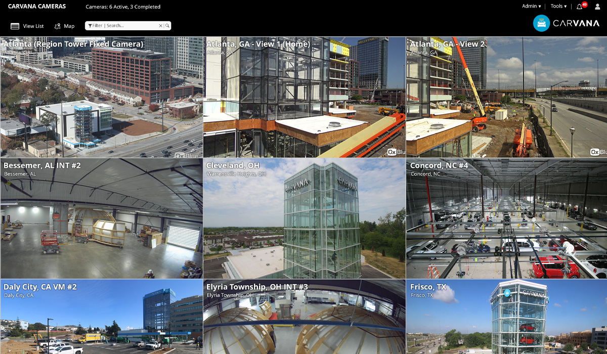 Carvana uses visual data that stacks up