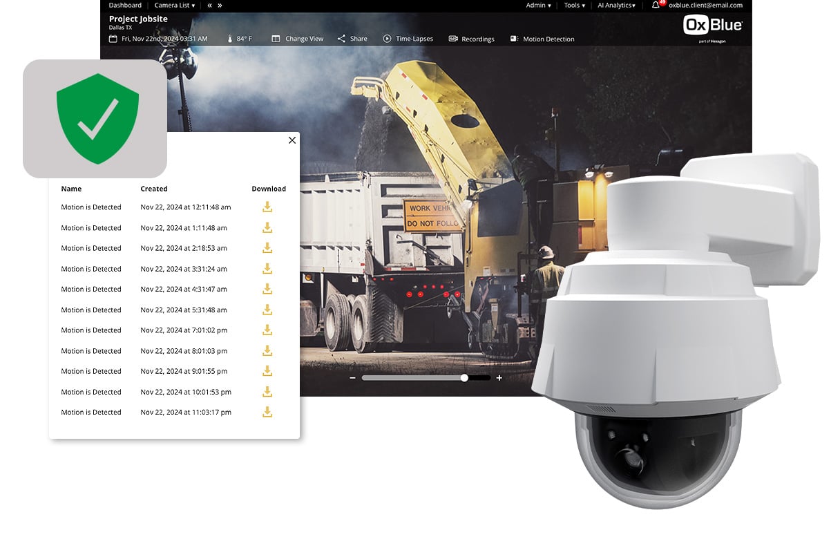 OxBlue's Construction Camera Pricing | Benefits