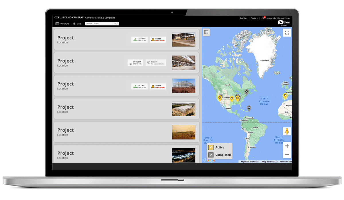 Energy-Efficient Cameras for Data Center Construction