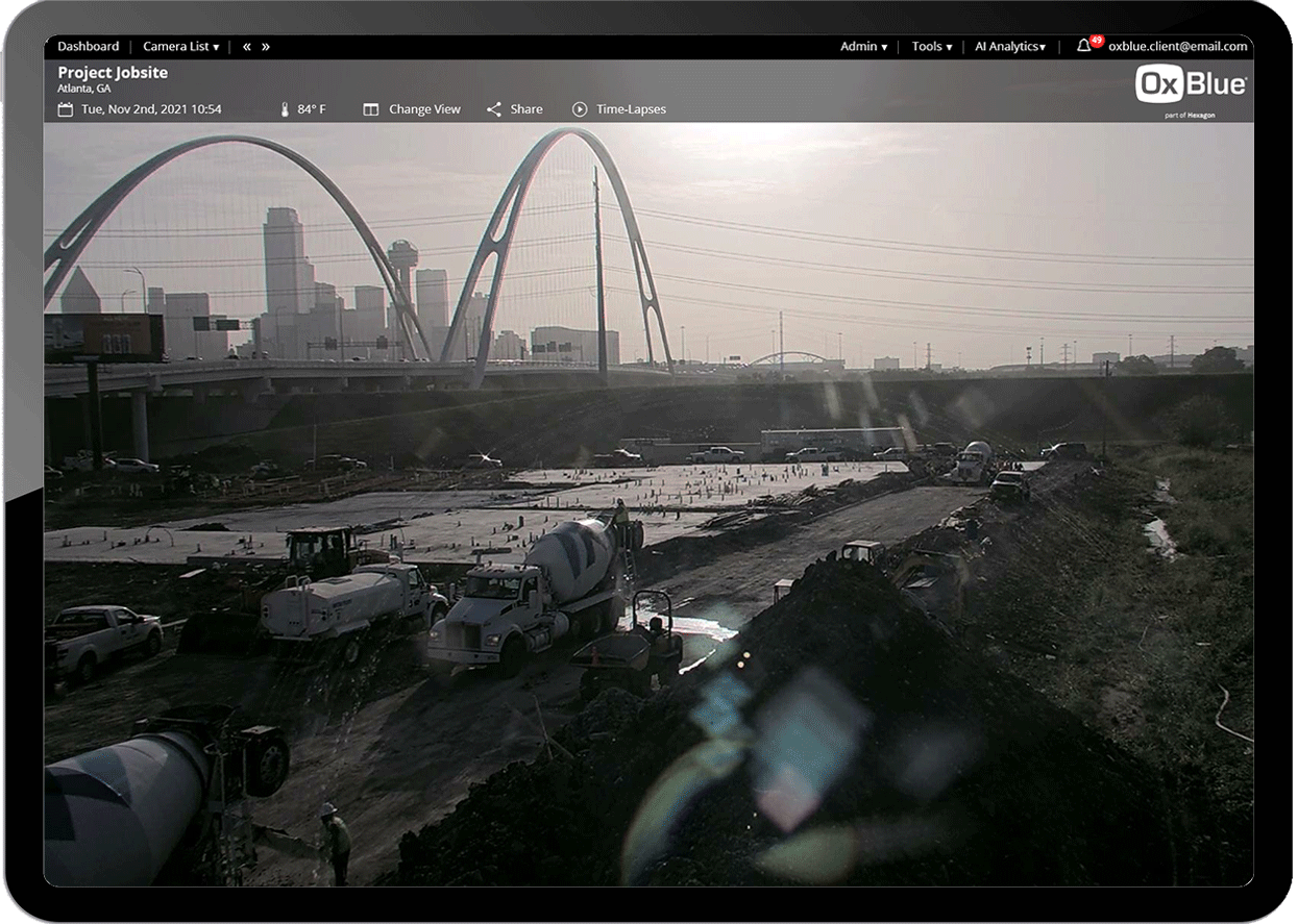 OxBlue Construction Cameras | Time-lapse videos, HD photos and webcams