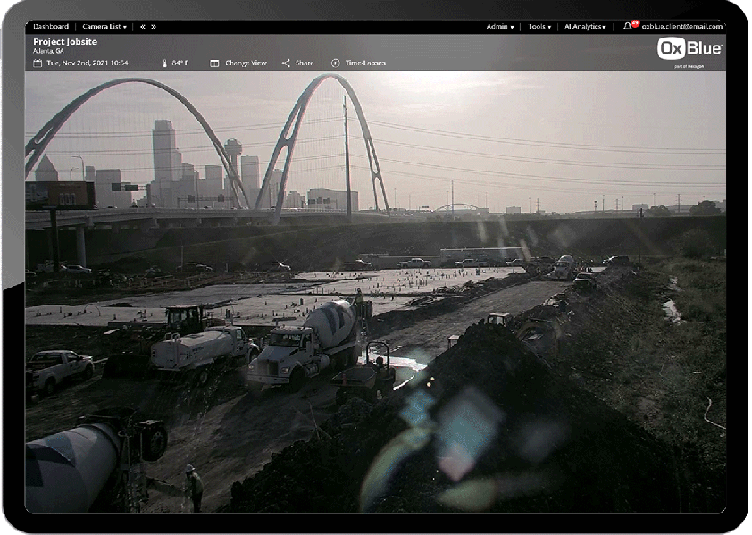 OxBlue Construction Cameras | Time-lapse videos, HD photos and webcams