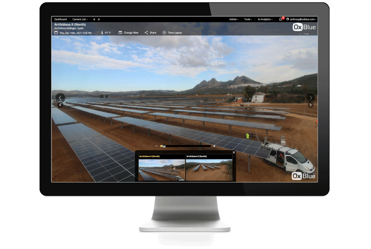 Full jobsite visibility with OxBlue's construction camera software